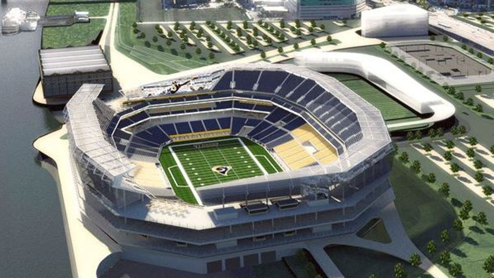 Renderings: The Rams are exploring a $1 billion riverfront stadium